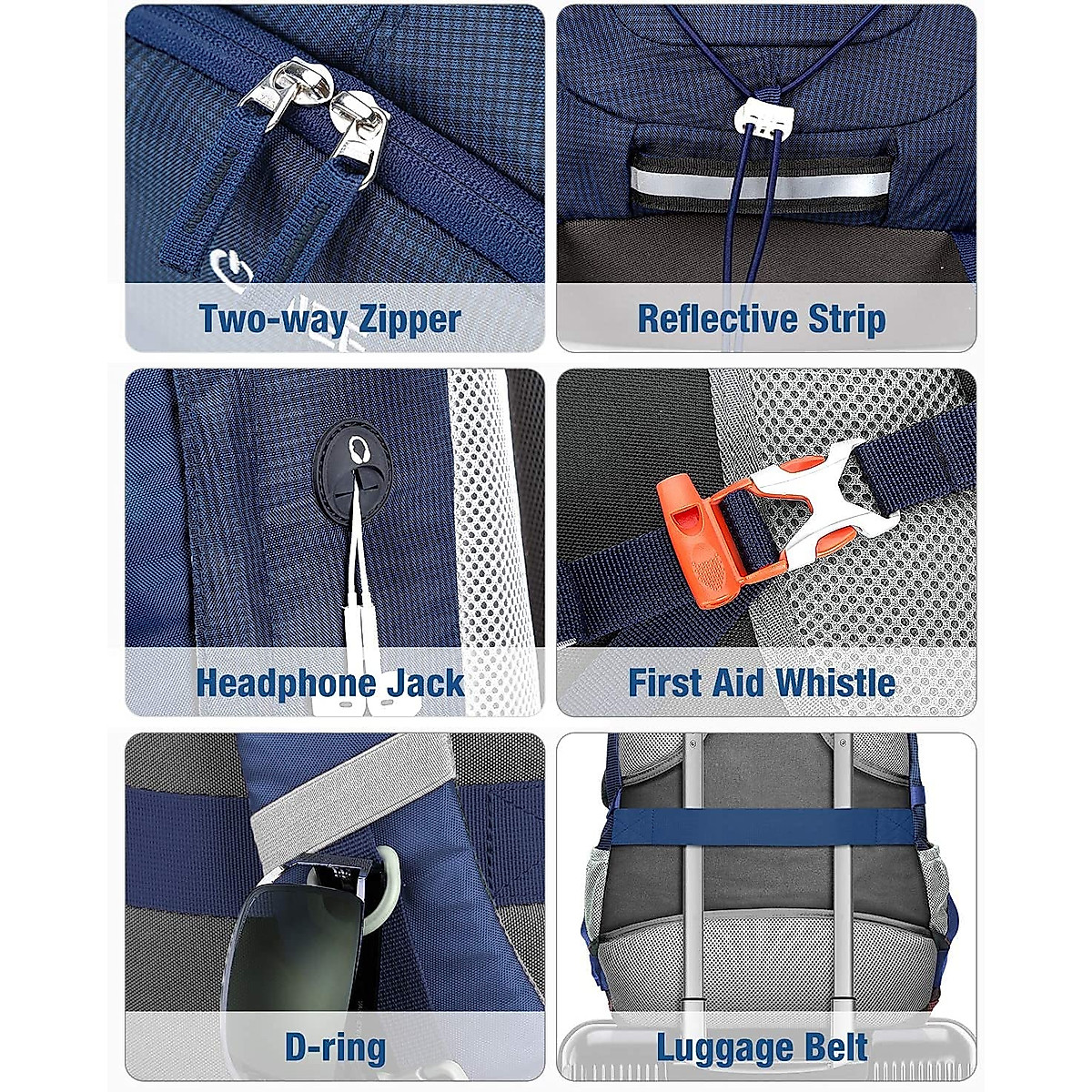 HOMIEE 45L Hiking Backpack Lightweight Travel Backpack Outdoor Camping Daypack for Men Women