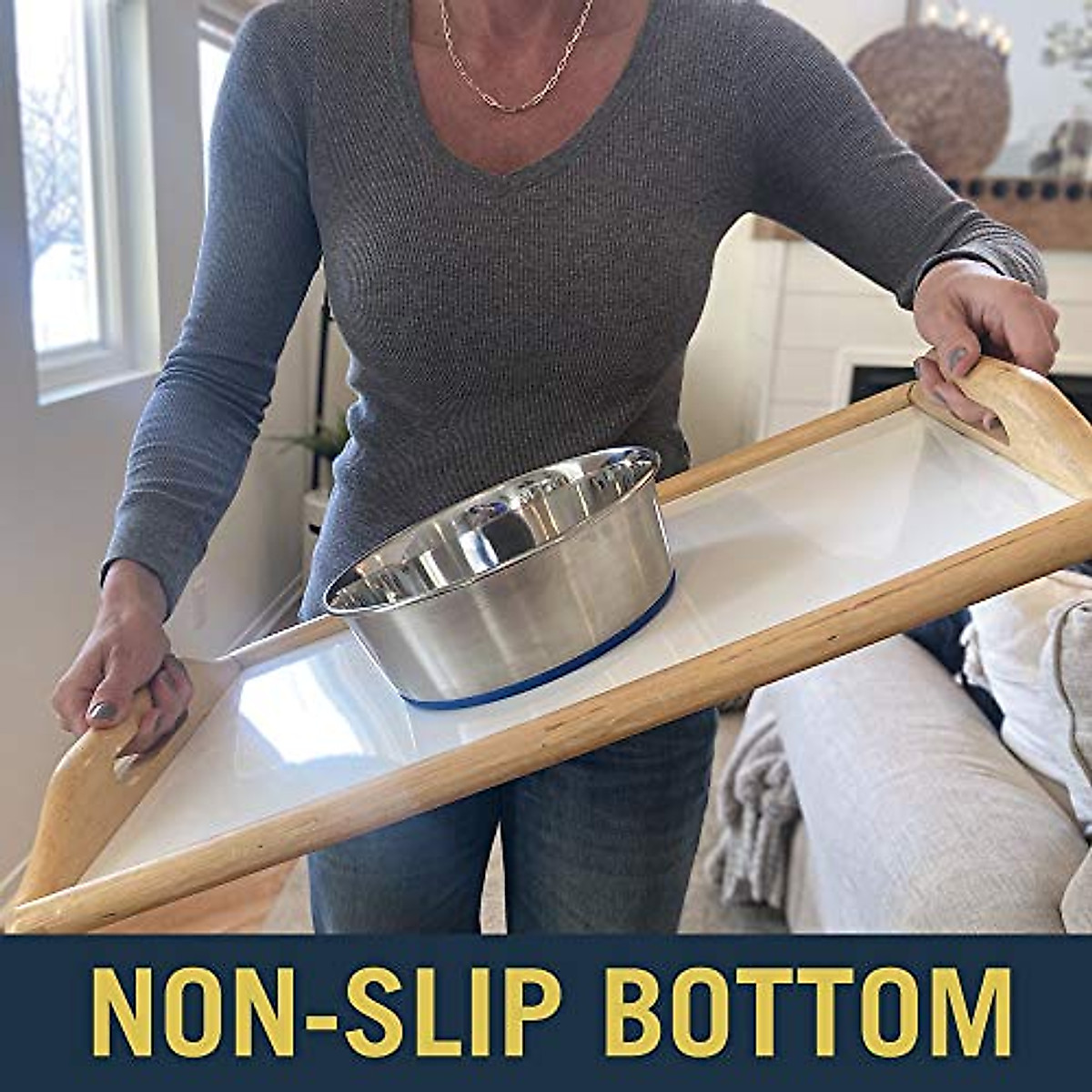 OurPets DuraPet Premium Dishwasher Safe Stainless Steel Dog Bowl for Food or Water [Multiple Sizes for Small to Large Dogs] in Traditional or Wide Base Design - 7 CUP