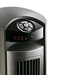 Lasko Portable Electric 42" Oscillating Tower Fan with Nighttime Setting, Timer and Remote Control for Indoor, Bedroom and Home Office Use, Silver, T42951