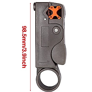 Taiss Coax Cable Crimper Tool Kit,Coaxial Cable Stripper,coax cable crimper,with 20 PCS F Style RG6 Compression connectors,RG6 Coaxial Cable Compression Tool Kit