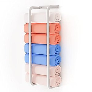 YYP Towel Racks for Bathroom, Towel Rack Wall Mounted, Stainless Steel Towel Holder for Bathroom Wall, Easy to Install Bathroom Towel Storage, White