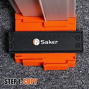 Saker Contour Gauge (5 Inch Lock) Profile Tool- Adjustable Lock-Precisely Copy Irregular Shape Duplicator -Irregular Welding Woodworking Tracing - Must Have Tool for DIY Handyman, Construction