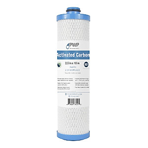 2.5 x 10 RV Water Filter Activated Carbon Block Push-Nipple Cartridge Replaces KW1,FRE-10-BN