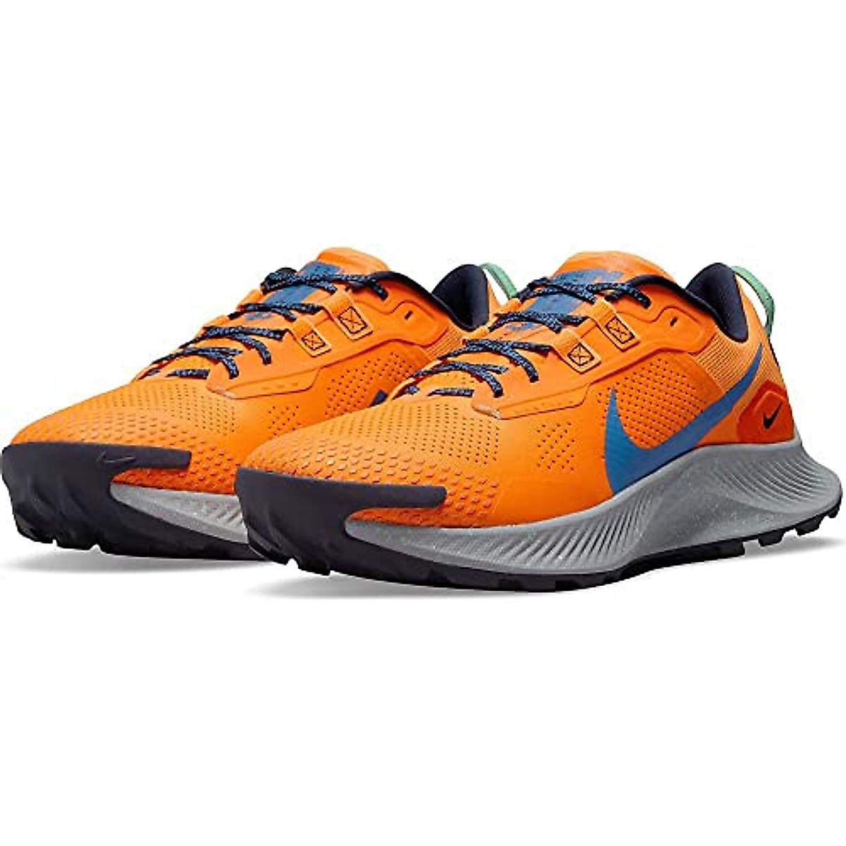 NIKE mens Pegasus Trail 3 shoes, Total Orange/Signal Blue, 10.5