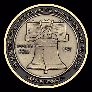 Don't Tread on Me Liberty Bell Challenge Coin Designed by Military Veterans