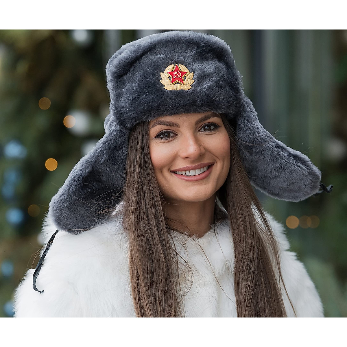 BELEON Ushanka Russian Fur Hat - Soviet Army Trapper Hat - Winter Hat