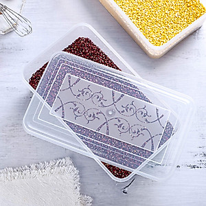 Plastic Storage Containers 2 Pack, 4.5 Quart Clear Plastic Storage Boxs with Lids, Stackable Plastic Organizer Bins, Plastic Food Storage Bins for Refrigerator, Freezer, Kitchen, Cabinets, Bedrooms