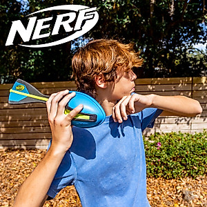 Nerf Vortex Ultimate Grip Foam Football Soft Vortex Football for Long-Distance Throws - All-Weather Perfect for Pool + Beach Football - Kids Ultimate Grip Whistle Vortex Foam Ball
