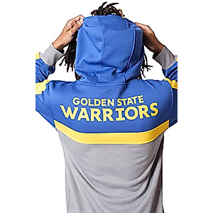 Ultra Game NBA Golden State Warriors Mens Soft Fleece Full Zip Jacket Hoodie, Team Color, Medium