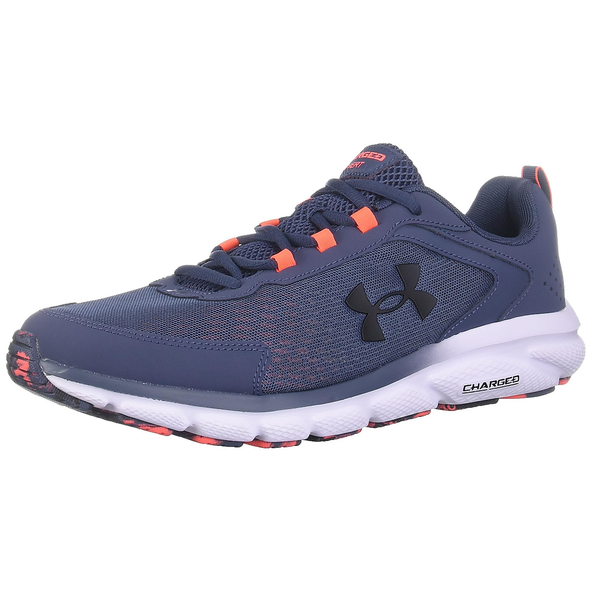Under Armour Charged Assert 9 Sneakers for Men - Mesh Upper with Leather Overlays, Eva Sockliner, and Rubber Outsole Downpour Gray/Downpour Gray/Black 10 D - Medium