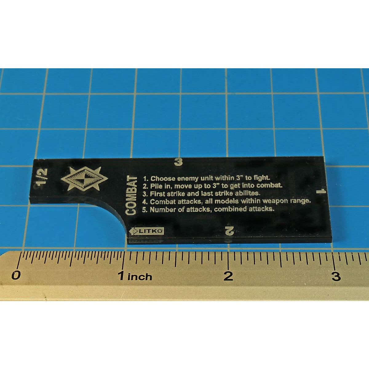 LITKO 3-inch Fight Gauge | Combat Movement | Compatible with Warhammer Age of Sigmar 3rd Edition (Translucent Grey)