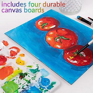 W.A. Portman Acrylic Paint Set - Paint Kit - Acrylic Paint Sets for Adults - 24 Piece Acrylic Paint Set with Canvas and Brushes - Acrylic Paints - Painting Set with Brushes