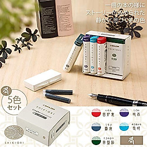 Sailor 13-1750-004 Fountain Pen, Cartridge Ink, Four Seasons Weave, Set of 5 Colors, Winter