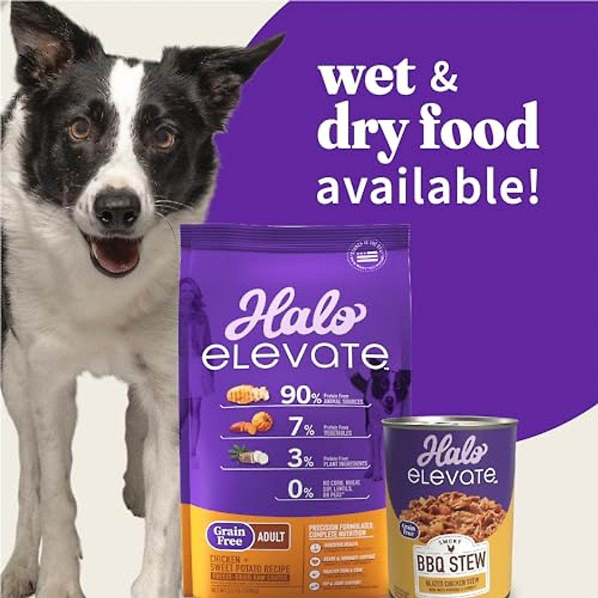 Halo Elevate Dry Dog Food, Grain Free Chicken Recipe, 3.5lb