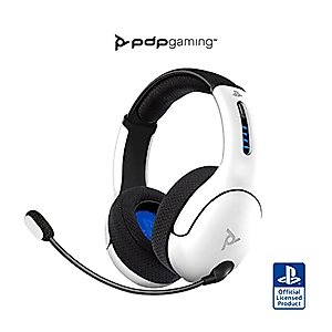 PDP LVL50 Wireless Stereo Headset with Noise Cancelling Microphone: White - PS5/PS4