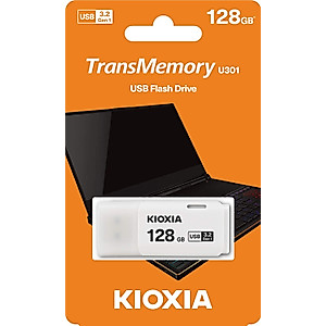 KIOXIA 128GB TransMemory U301 USB 3.2 Flash Drive, White
