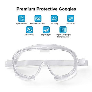 XIFU Ourlook Safety Protective Goggles, Crystal Clear & Anti-Fog Design, High Impact Resistance, Perfect Eye Protection for Lab, Chemical, and Workplace Safety Goggles