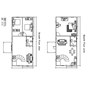 S.E.Q Double Story Fully Equipped Luxury prefab House, Expandable Container Villa with Balcony, Luxury Home, Stairs Fully Equipped 1 Kitchen 1 Bathroom bedrooms Free Bed Set