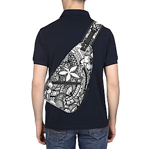 Jeezshop Cute French Bulldog Sling Bag For Men And Women,Multi Pocket Chest Package Crossbody Shoulder Bag For Cycling Sports Travel Hiking Work., Black