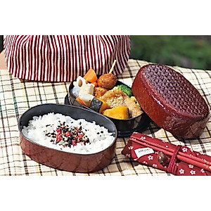 Tatsumiya Hakoya Chopsticks Case Set, Made in Japan, 9.1 inches (23.0 cm), Hydrangea Bule, Brown