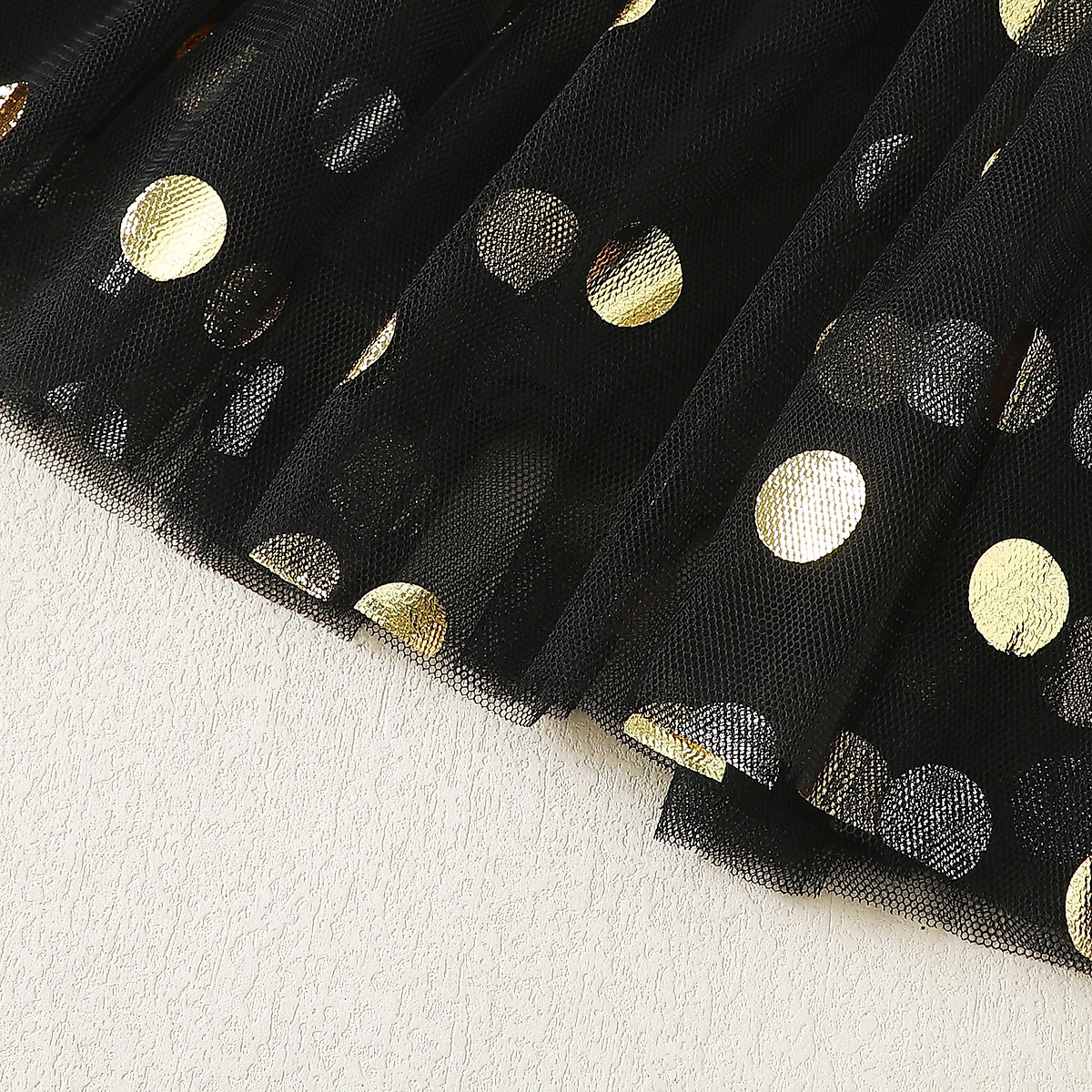 LYSMuch Toddler Kids Baby Girl's Birthday Outfits Princess Vest Sleeveless Shirt Mesh Tutu Skirt Set (Black Birthday Princess Long sleeve,7-8 Years)