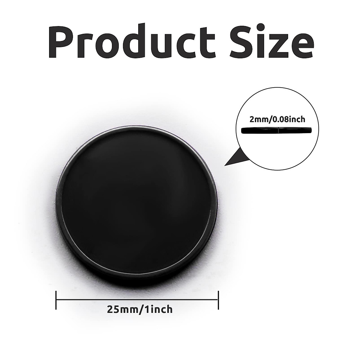 HAKITAROOM Set of 100 1 Inch Opaque Plastic Learning Counters Mini Poker Chips Game Tokens with Storage Box (1 Inch, Black)