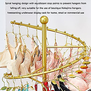 LXBAMKEA Spiral Underwear Rack, Clothing Store Lingerie Display Stand with Balls Stops, Retail/boutiques Swimsuits Bra Shorts Socks Panties Floor-Standing Storage Shelves