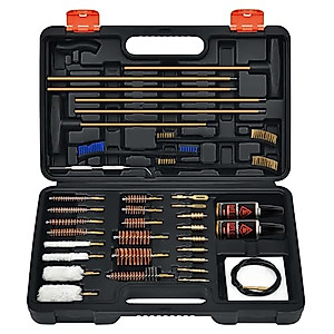 GLORYFIRE Elite Gun Cleaning Kit for Handgun Shotgun Rifle Cleaning Kit for All Guns with Reinforced and Lengthened Rods, Cotton Mop, High-end Double Head Brushes, Bronze Brushes with Steel Wire
