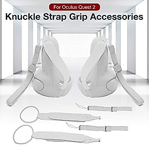 Kadimendium VR Controller Hand Strap, Detachable Belt Sweat Absorption Adjustable Design Wrist Lanyard for Oculus Quest 2 VR Controller