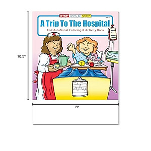 ZOCO - A Trip to The Hospital - Coloring Books (25 Bulk Pack, Without Crayons) - Hospital Supplies for Kids - Educational Games, Puzzles, Fun Activities for Kids