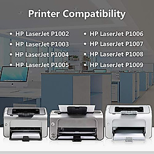 1 Black 35A | CB435A Toner Cartridge Replacement for HP Laserjet P1002 P1003 P1004 P1005 P1006 P1007 P1008 P1009 Printer,Sold by TopInk