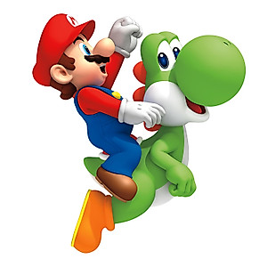 RoomMates RMK1918GM Ninetendo Super Mario Bros. Yoshi and Mario Peel and Stick Giant Wall Decals 23" x 32"