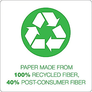 TOPS 74880 Second Nature Recycled Pads, 8 1/2 x 11 3/4, White, 50 Sheets (Pack of 12)