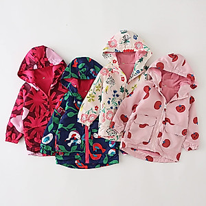 Happy Cherry Infant Fleece Lined Jacket Hooded Coat Zipper Fall Coat Long Sleeve Thick Warm Outerwear Style 2 2-3T