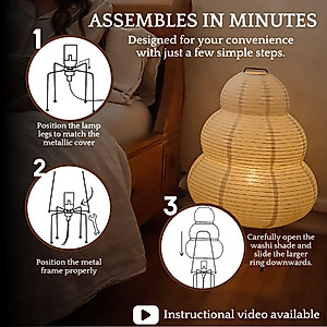 Nogy Noguchi Lamp • Japanese Lamp • Floor Paper Lamp • Rice Paper Floor Lamp • Akari Lamp • Chinese Lantern • Lampara de Pie para Sala • Japandi Style Lamp