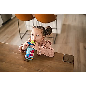 The First Years Baby Shark Chill & Sip Kids Insulated Water Bottle — Baby Shark Water Bottles with Straw and Insulated Cool Wrap — 12 Oz — 24 Months and Up