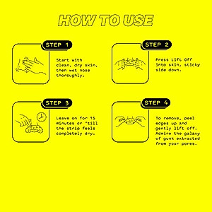 Starface Lift Off Pore Strips, Blackhead Remover, Deep Cleansing Nose Strip, Patches for Nose Pores (8 count)