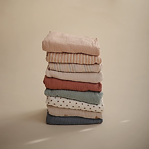 mushie Extra Soft Muslin Fitted Changing Pad Cover (White)