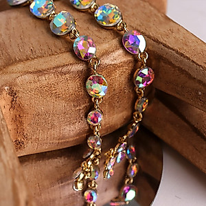 Agriajun Long Crystal Beaded Tassel Teardrop Dangle Chain Earrings for Women - Big Boho Extravagant Sparkly Rhinestone Linear Earring Dangling Bridal Wedding Prom Costume Jewelry, Stainless Steel,