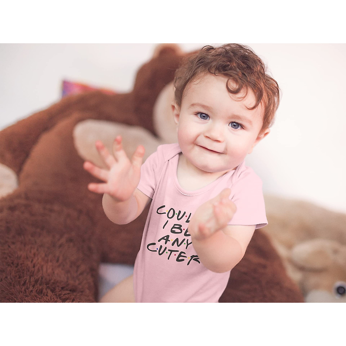 Could I Be Any Cuter Infant Bodysuit Funny 90s Show Baby Girl Boy Cloth Outfit Pink 6M