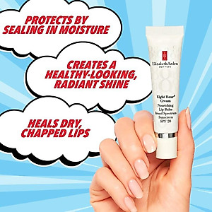 Elizabeth Arden Eight Hour Cream Nourishing Moisturizing Lip Balm,Broad Spectrum Sunscreen SPF 20, 0.5 Ounce