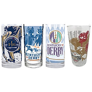 Kentucky Derby 2020~2023 Official 146&147&148&149th Mint Julep Glass Officially Licensed, 12 oz Glass