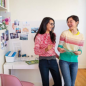 HP DeskJet 3755 Compact All-in-One Wireless Printer, HP Instant Ink, Works with Alexa - Blue Accent (J9V90A)