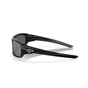 Oakley Men's OO9236 Valve Rectangular Sunglasses, Polished Black/Black Iridium, 60 mm