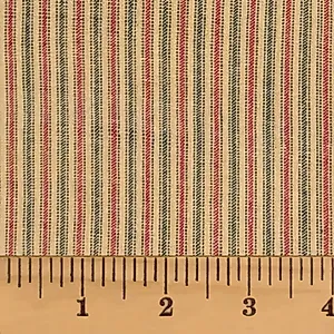 Cabin Christmas Stripe Cotton Homespun Plaid Fabric by JCS - Sold by The Yard
