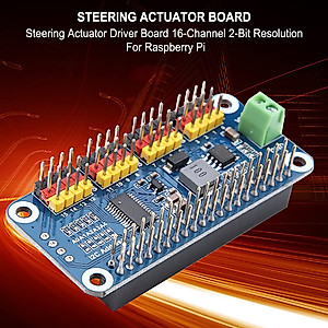 Raspberry Pi Expansion Board,Jadpes Steering Actuator Driver Board 16-Channel 2-Bit Resolution Raspberry Pi PWM Servo Motor IIC Interface Module for Robot