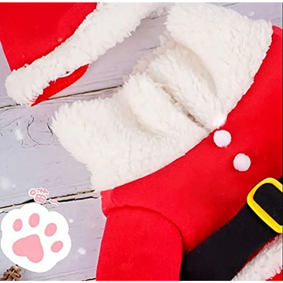 Christmas Cat Funny Clothes! Pet Santa Outfit with Hat! Dogs & Cats Santa Claus Suit Winter Coat! Christmas Costume Set for Small, Medium and Large Pet! Choose Your Size! (Large)
