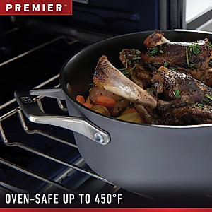 Calphalon Premier Hard-Anodized Nonstick Cookware, 7-Quart Sauteuse with Cover