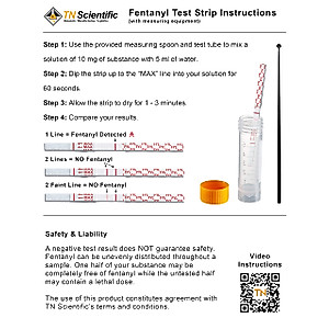 TN Scientific - Fentanyl Drug Test Strip [2 Pack] - Powder, Liquid, & Urinalysis Testing Forensic Kit