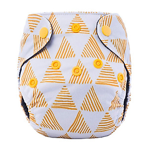 Thank u Mom Pocket Newborn Cloth Diapers for Less Than 12pounds Baby 4 Pack (Triangle) Small